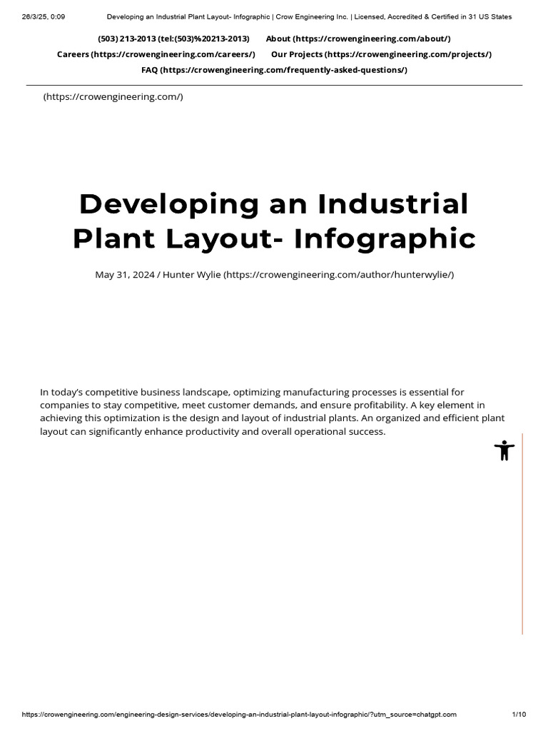 Developing an Industrial Plant Layout- Infographic _ Crow Engineering ...