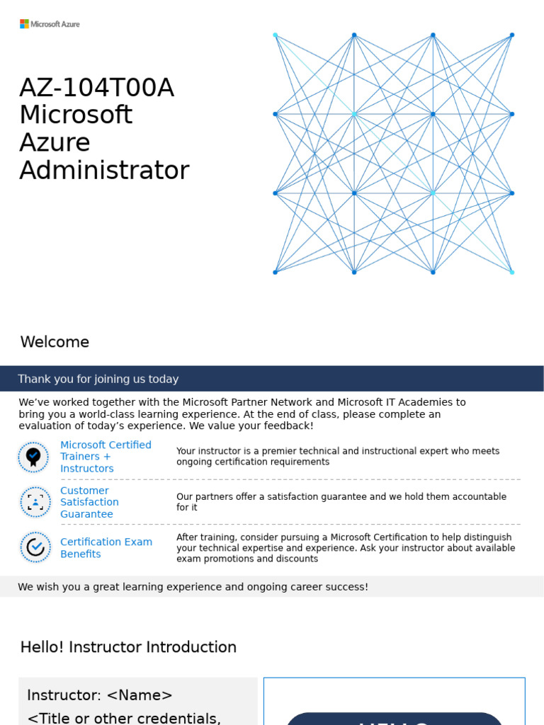 AZ 104T00A ENU PowerPoint - 00 | PDF