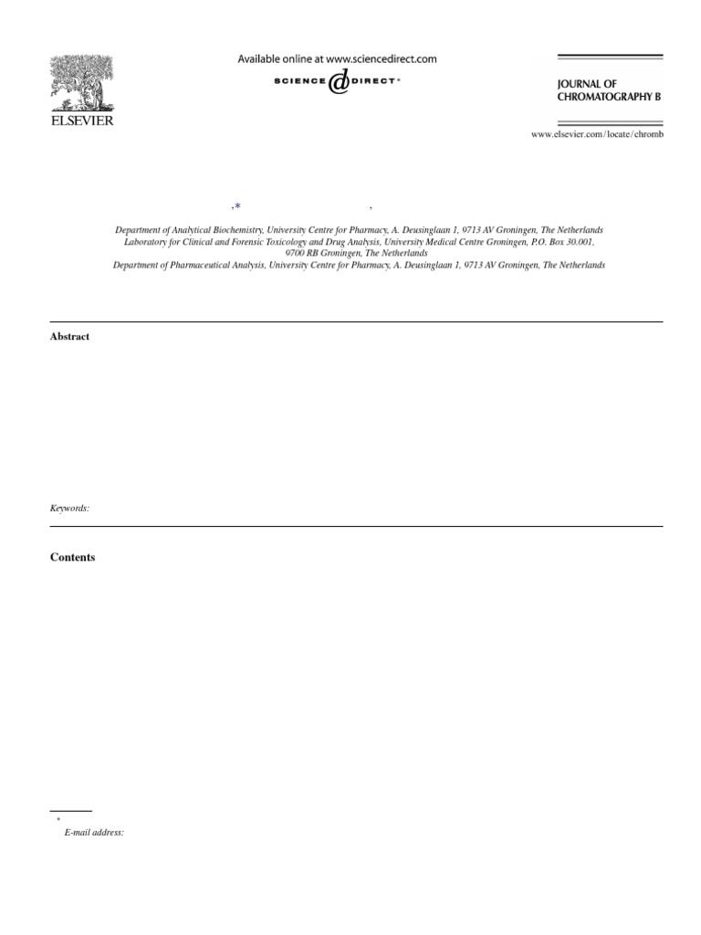 Dejong 2005 | PDF | Ligand (Biochemistry) | Receptor (Biochemistry)