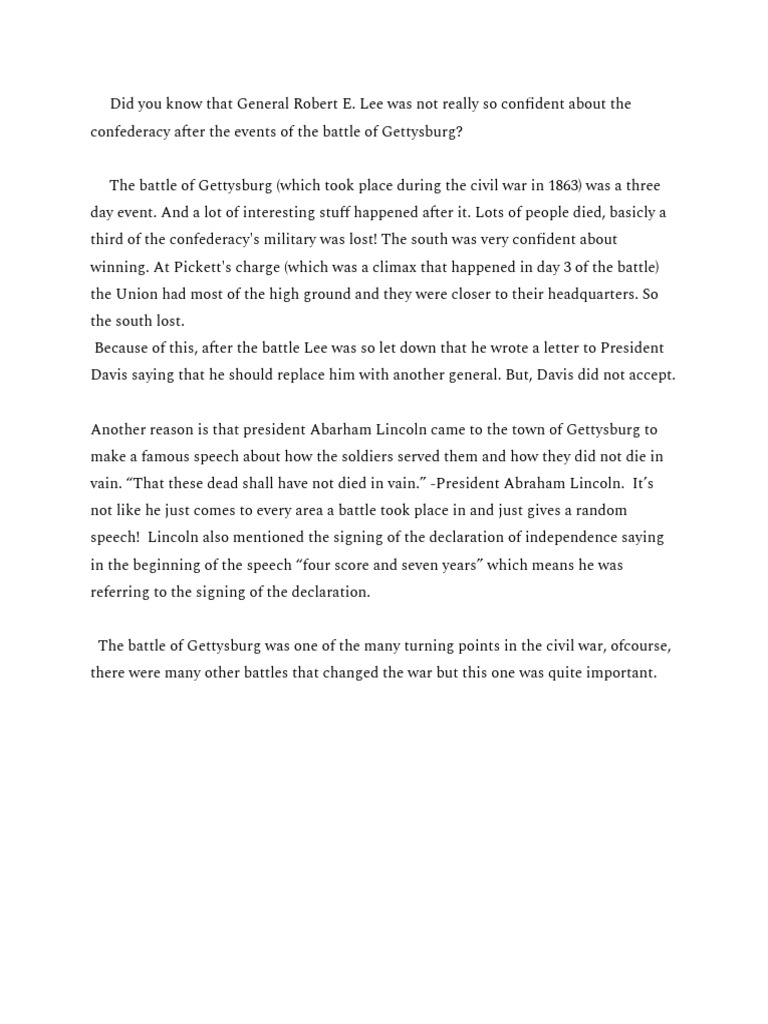 Gettysburg: A Crucial Turning Point | PDF