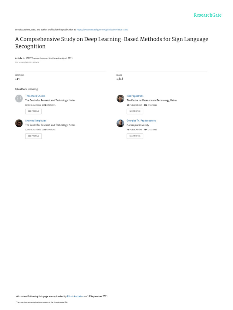 A Comprehensive Study On Sign Language Recognition | PDF | Deep ...