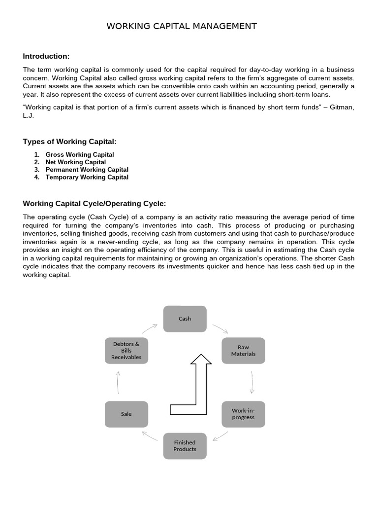 Working Capital Management Essentials | PDF | Working Capital ...