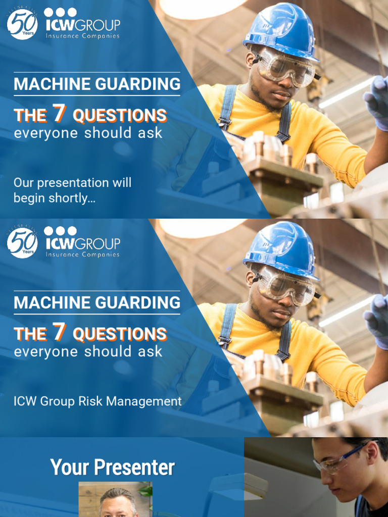Icw Group Risk Management Machine Guarding Presentation | PDF ...