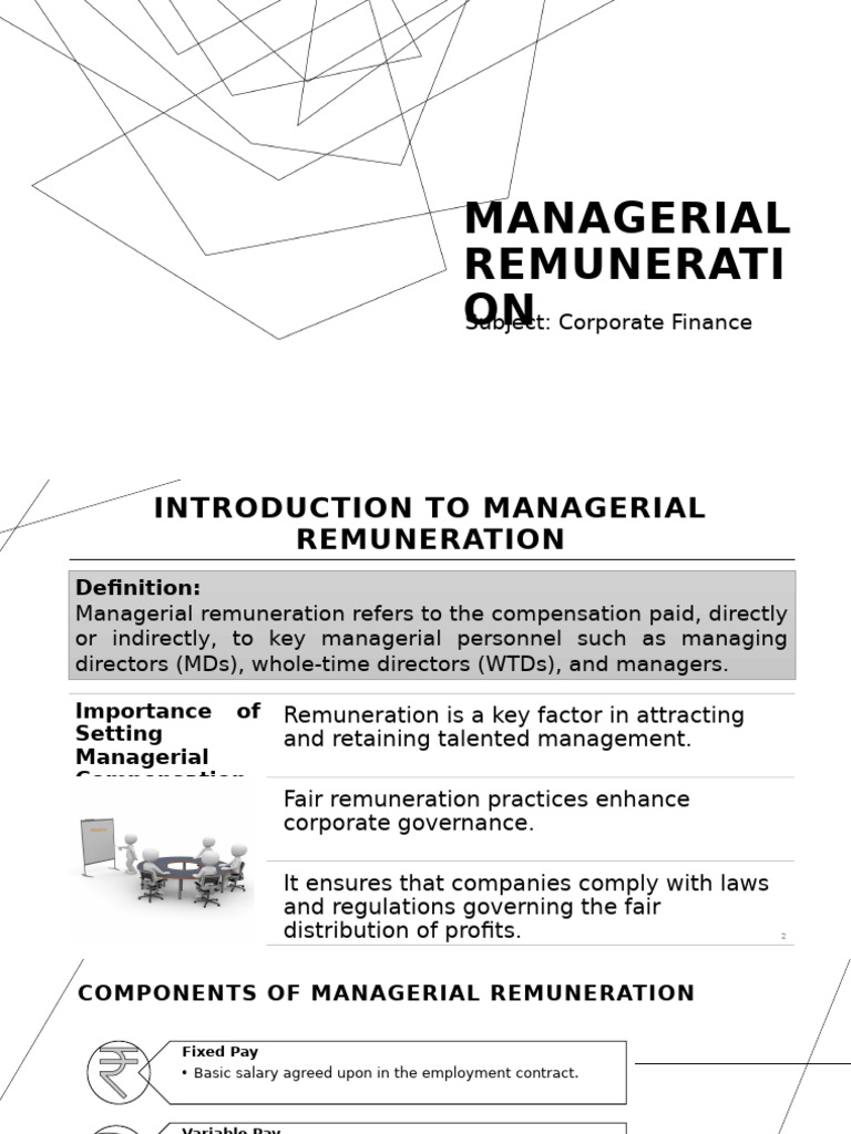 Managerial Remuneration Overview | PDF | Employee Benefits | Pension