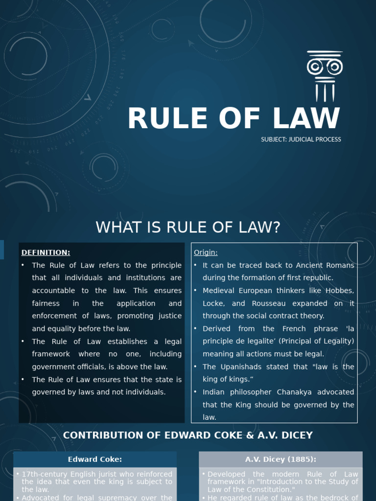 Rule of Law | PDF | Rule Of Law | Constitution