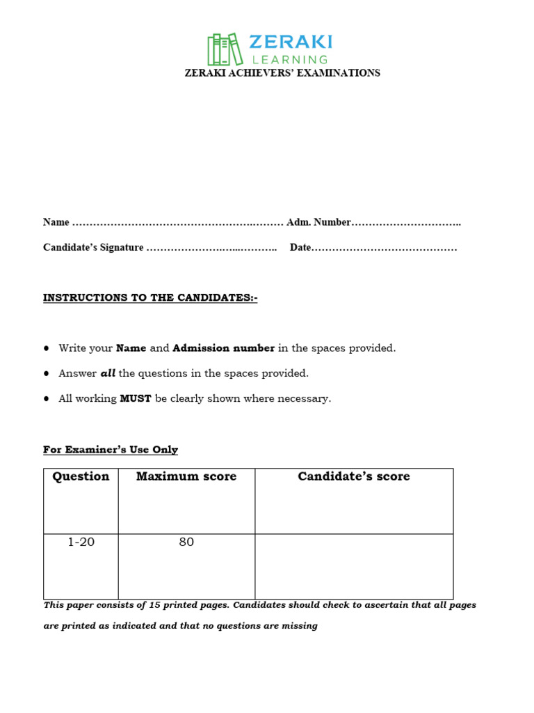 Chemistry Form 2 - Question Paper | PDF | Chemical Elements | Ion