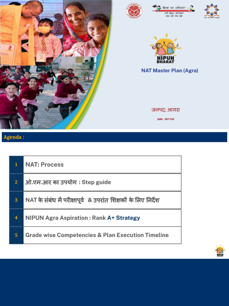 NAT Master Plan (Agra) - PPT For Block Meetings | PDF