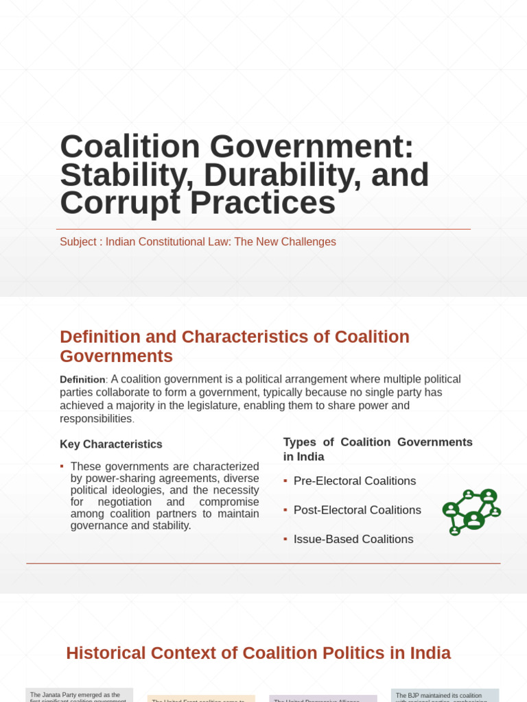 Coalition Government: Stability and Challenges | PDF | Coalition ...