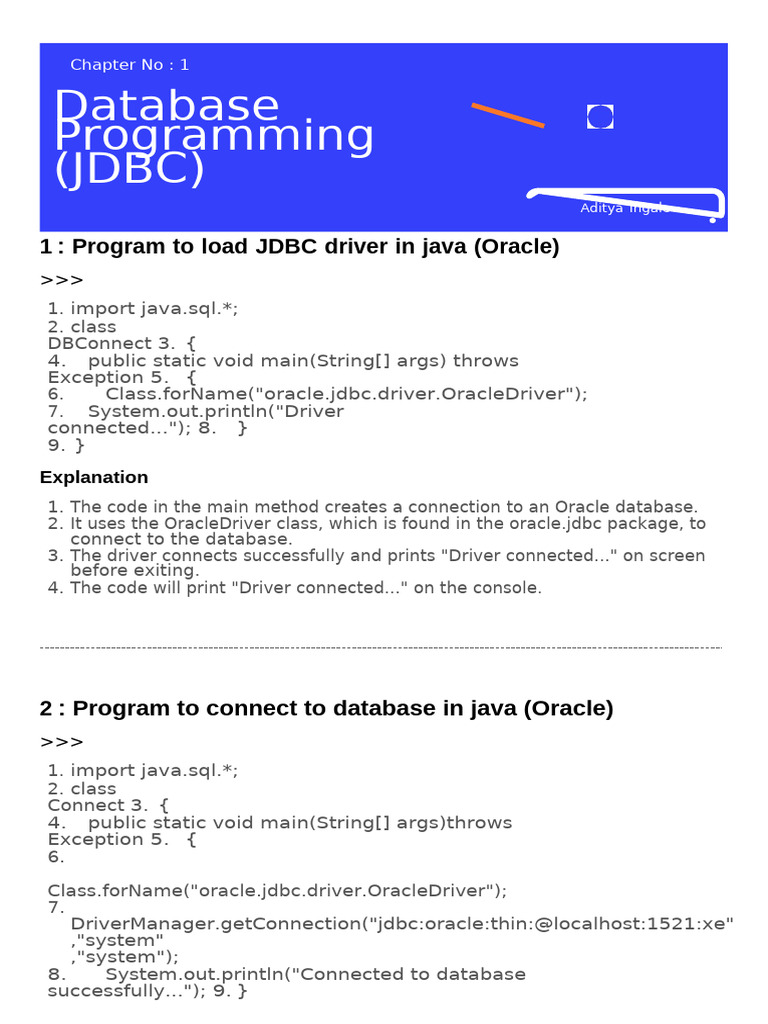Database Programming Chapter No 1 Pdf Databases Sql