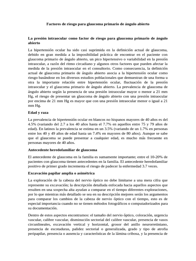 TRABAJO APA OFTALMO | PDF | Glaucoma | Hipertensión