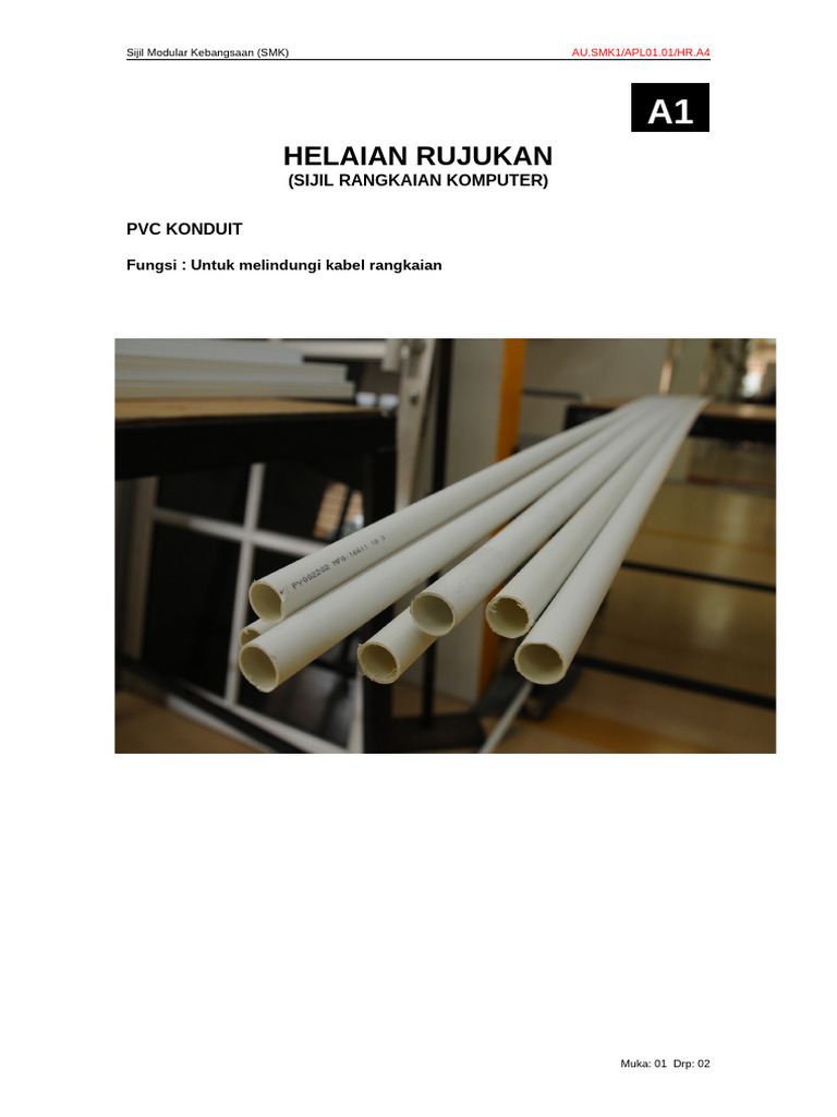 Helaian Rujukan: (Sijil Rangkaian Komputer) PVC Konduit | PDF