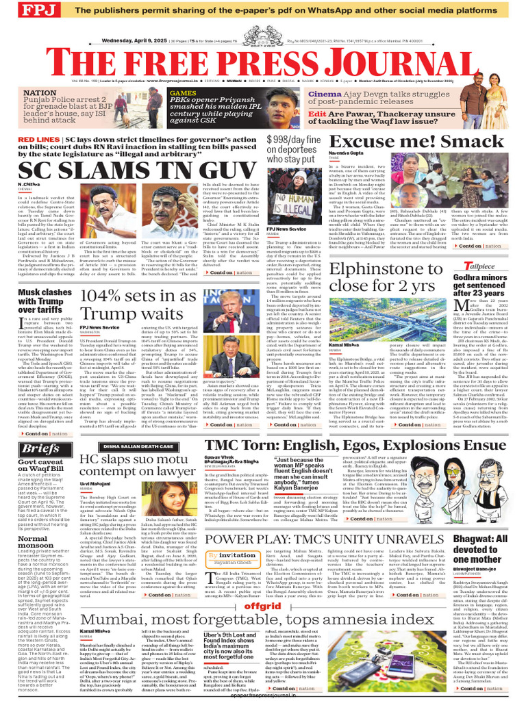 Free Press Mumbai Epaper 09-04-2025 | PDF