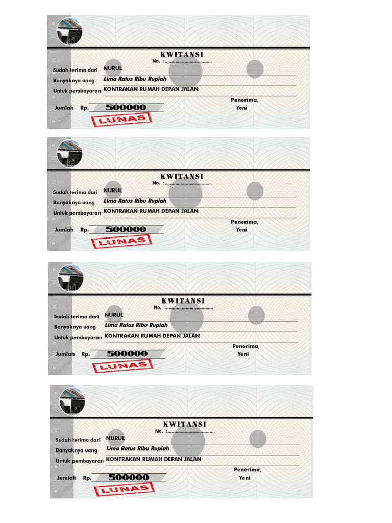 Kwitansi Kontrakan | PDF