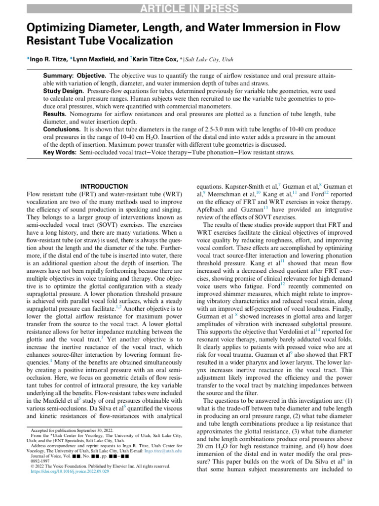 Optimizing Diameter, Length, and Water Immersion in Flow | PDF | Human ...