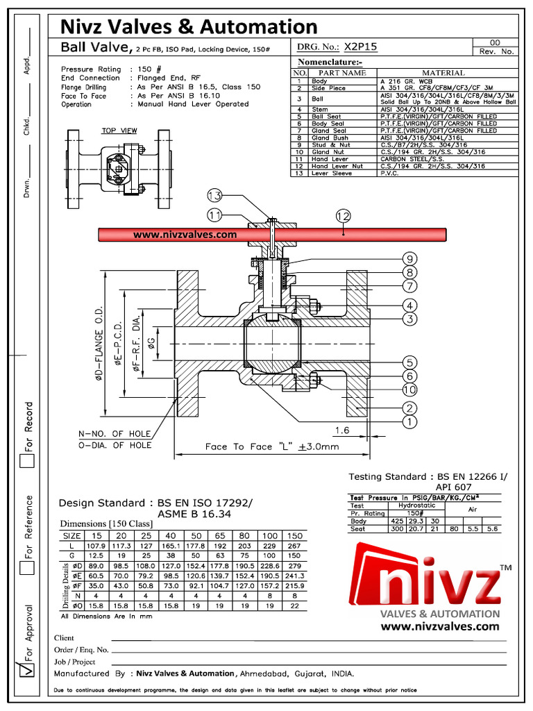 2 PC FE 150 - LEVER - ISO PAD | PDF