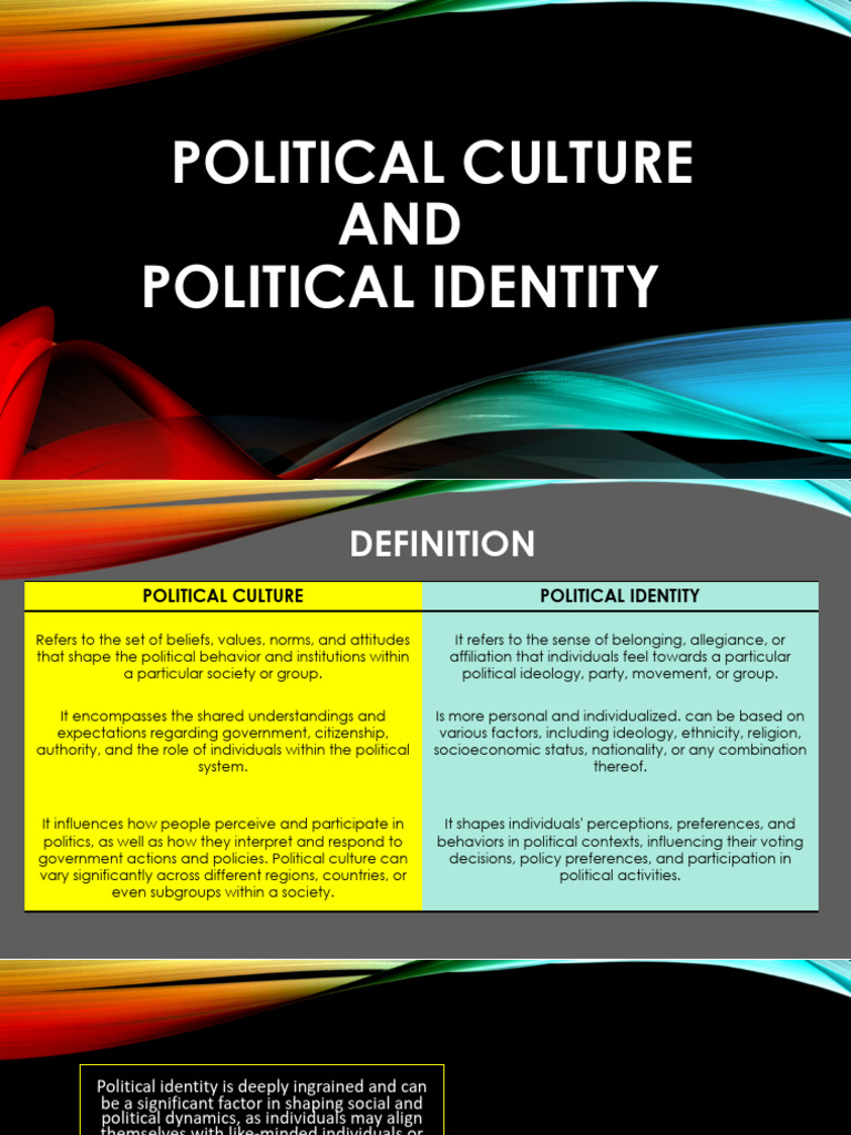 Understanding Political Culture & Identity | PDF | Identity (Social Science) | Institution