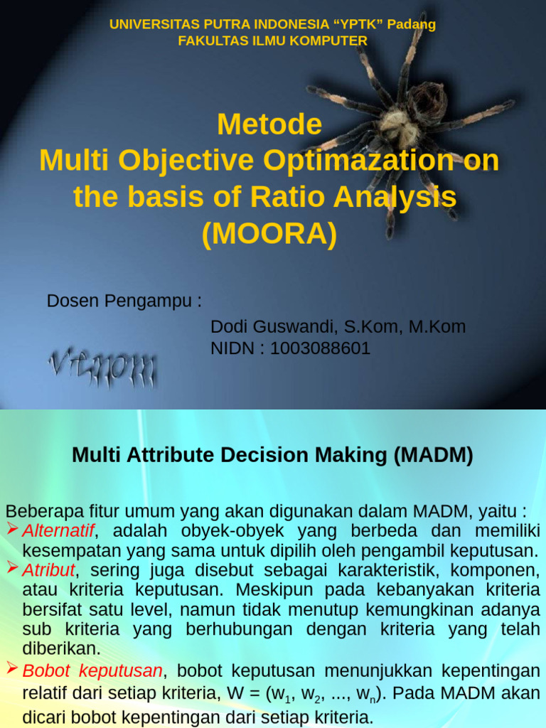 Metode MOORA untuk Pemilihan Supplier | PDF