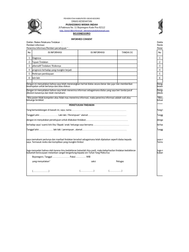 2a. Form Informed Consent Baru | PDF