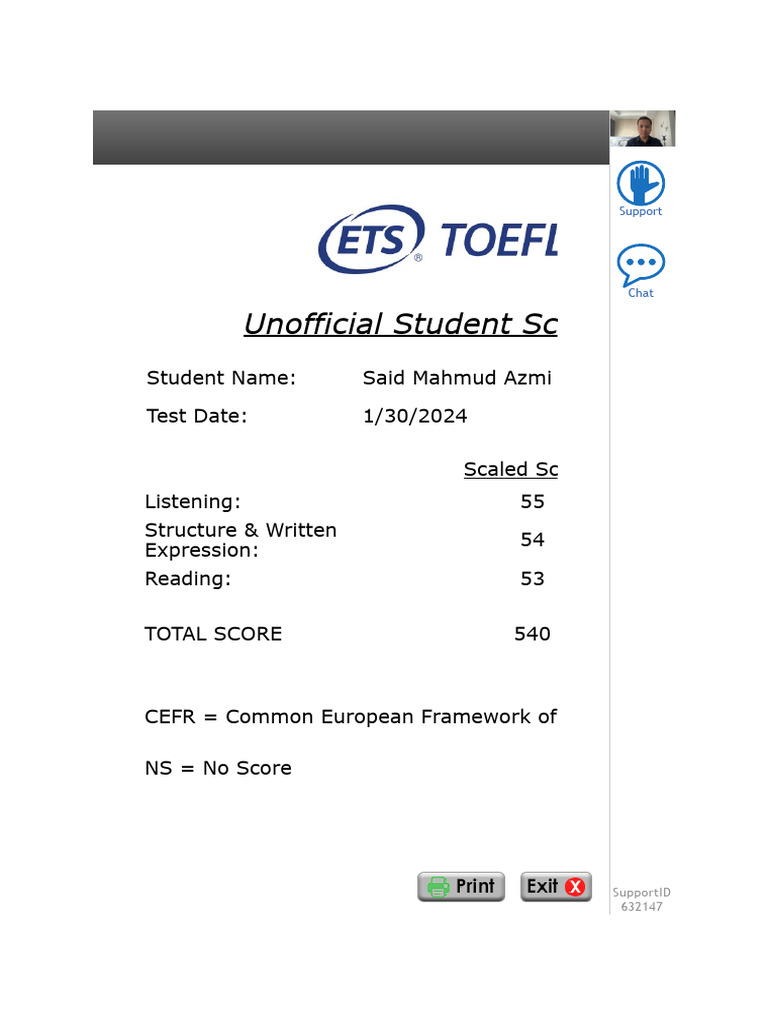 Unofficial Student Score Report 2024 | PDF