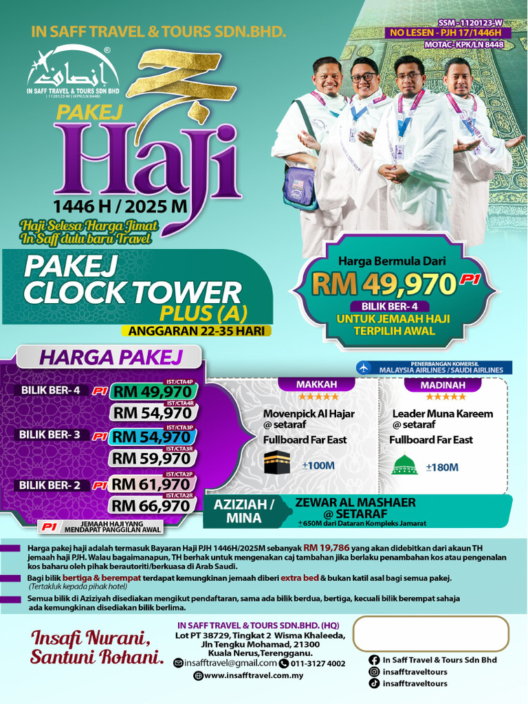Pakej Haji Clock Tower Plus A (1) | PDF