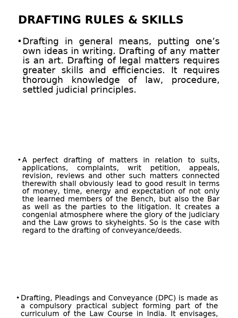 Drafting Rules Skills | PDF | Pleading | Lawsuit