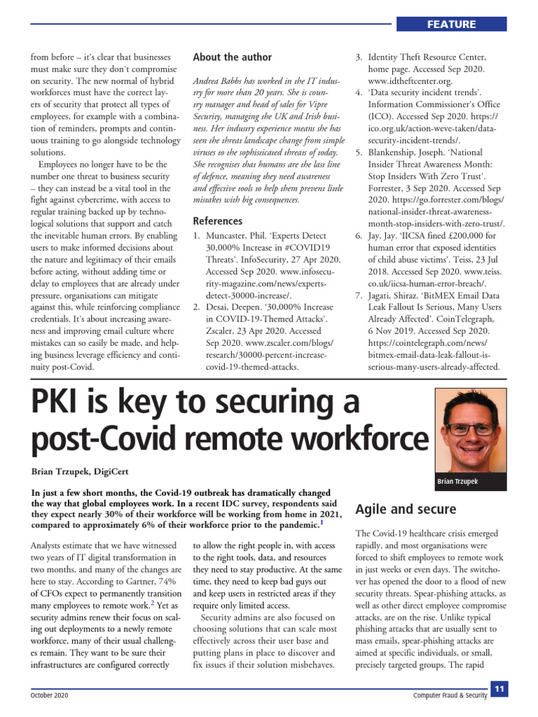 Remote Work PKIs During Covid-Article | PDF | Security | Computer Security