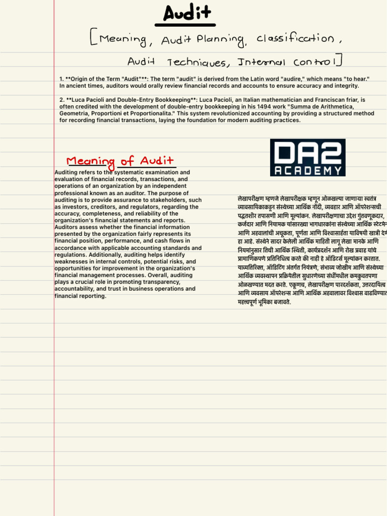 Audit Lecture 01 | PDF