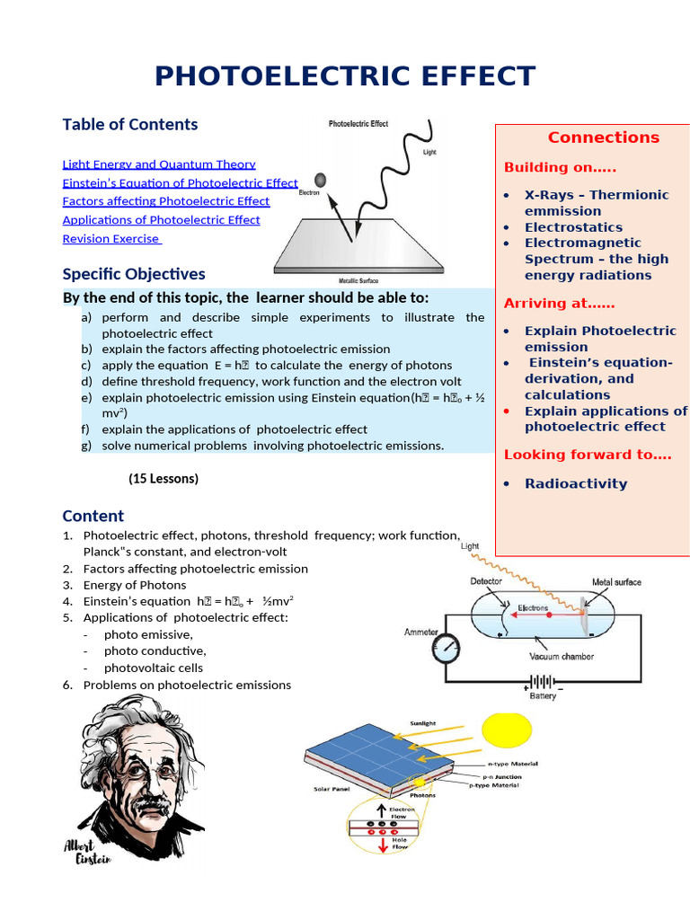 4.9 Photoelectric Effect | PDF | Photoelectric Effect | Electromagnetic ...
