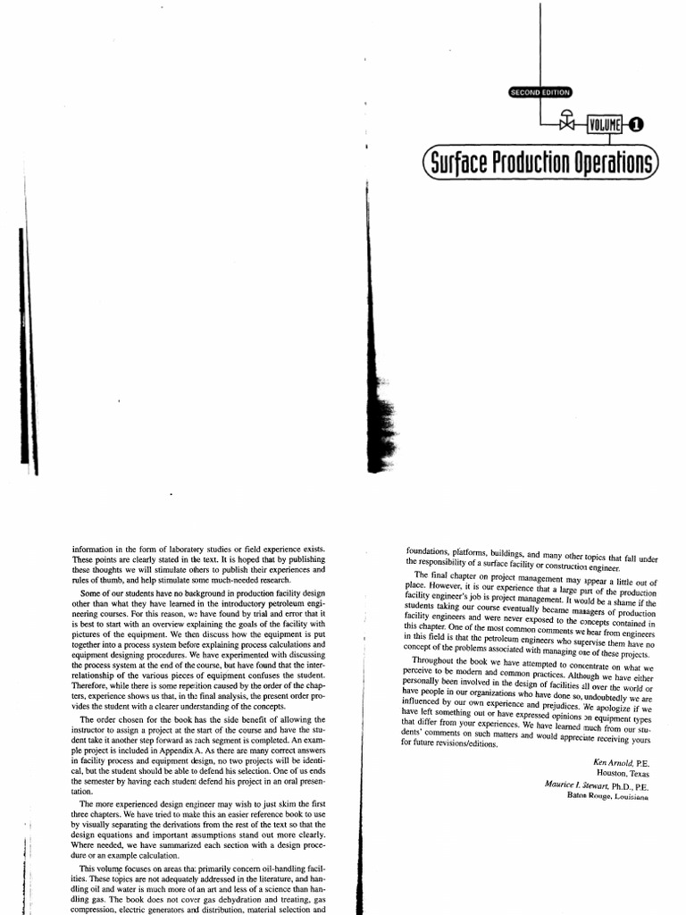 Surface Production Operations (Vol. - I) | PDF