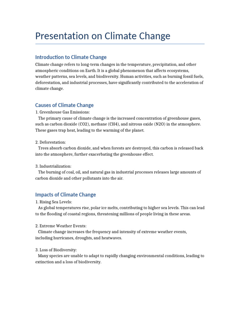 Understanding Climate Change Causes & Solutions | PDF