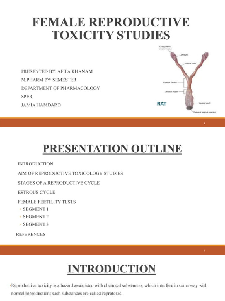 Female Reproductive Toxicity Studiespptx | PDF