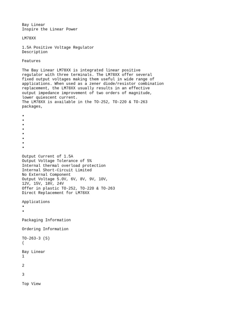 LM7805 | PDF | Electromagnetism | Power Electronics