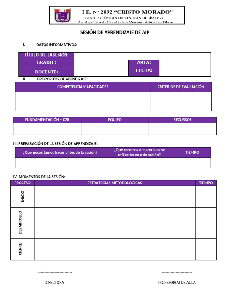 2025-Formato de Sesión de Aip | PDF