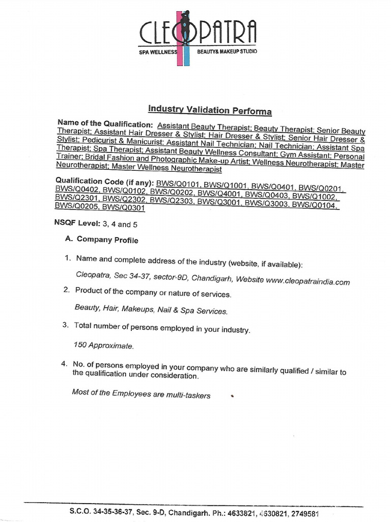Industry Validation by Cleopatra - PDF | PDF