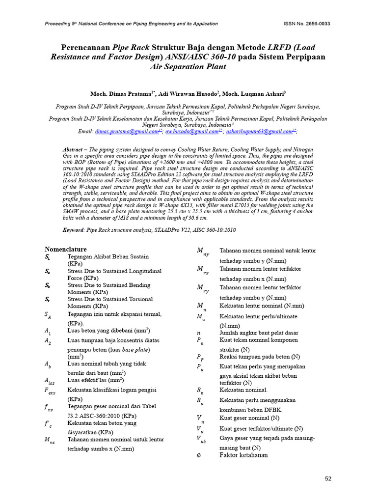 Perencanaan Piperack | PDF