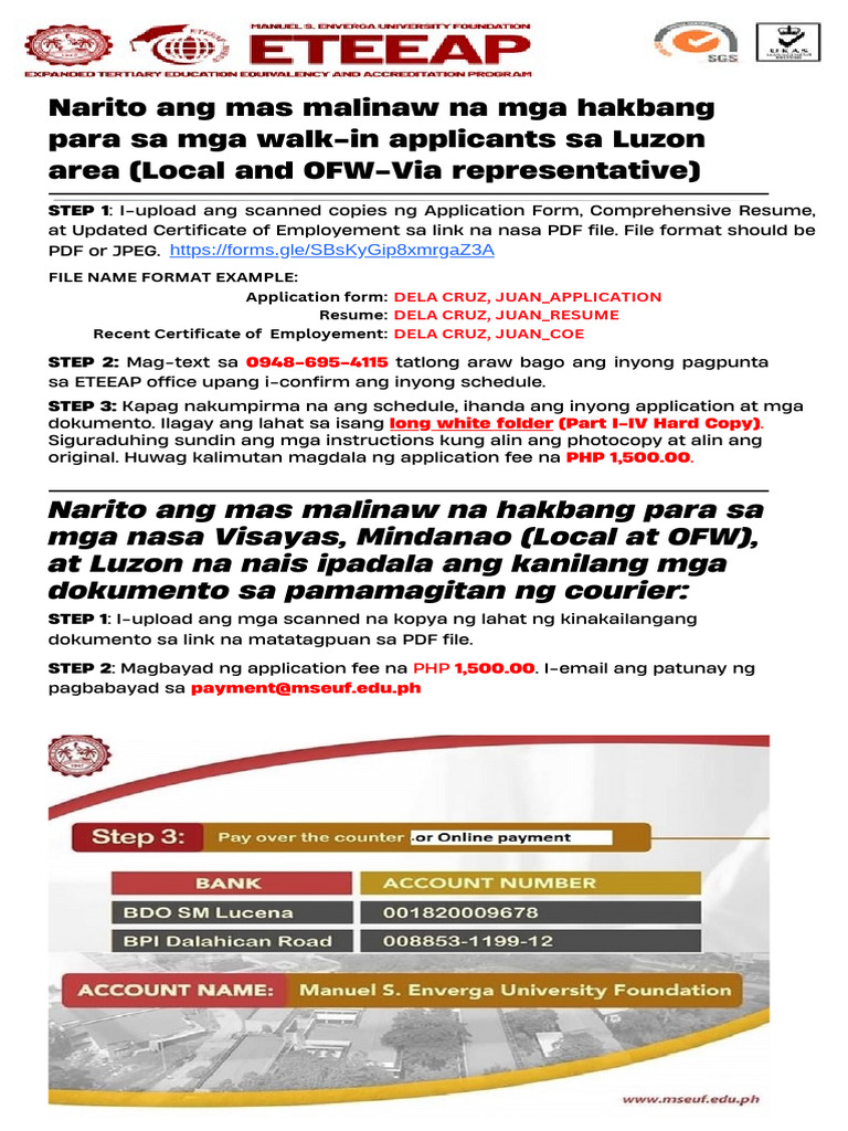 2025 Eteeap Instructions | PDF | Diploma