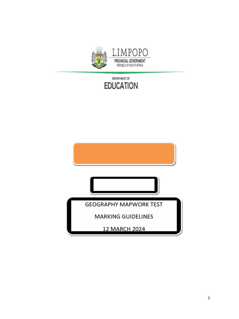 Grade 11 Geography Mapwork Memo 2024 | PDF | Geographic Information ...
