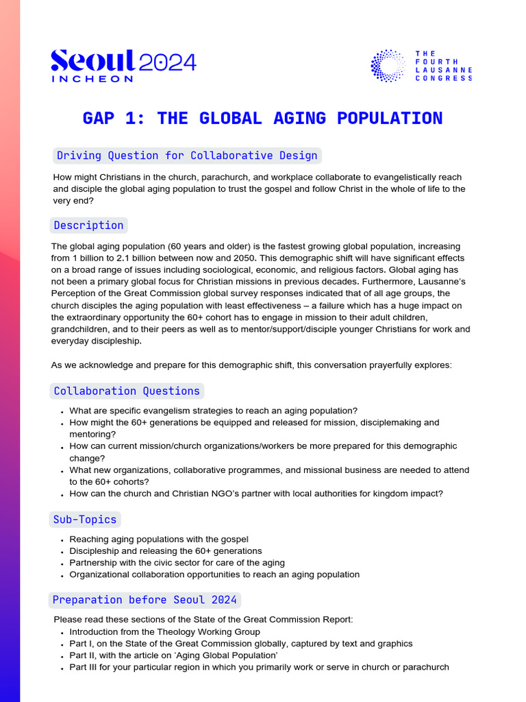 Gap 1 The Global Aging Population | PDF
