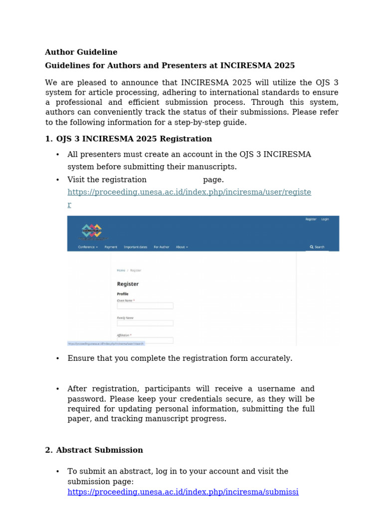 INCIRESMA 2025 Author Guidelines | PDF