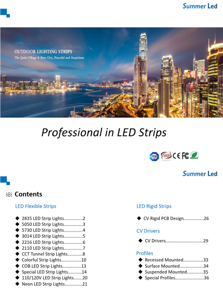 LED Strip Light Applications and Specs | PDF | Light Emitting Diode ...