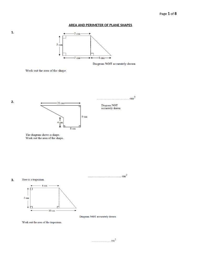 Area and Perimeter of Shapes Guide | PDF
