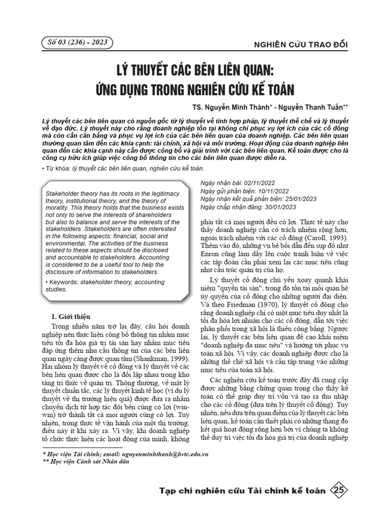 Ben Lien Quan - Ung Dung Trong Nghien Cuu Ke Toan | PDF