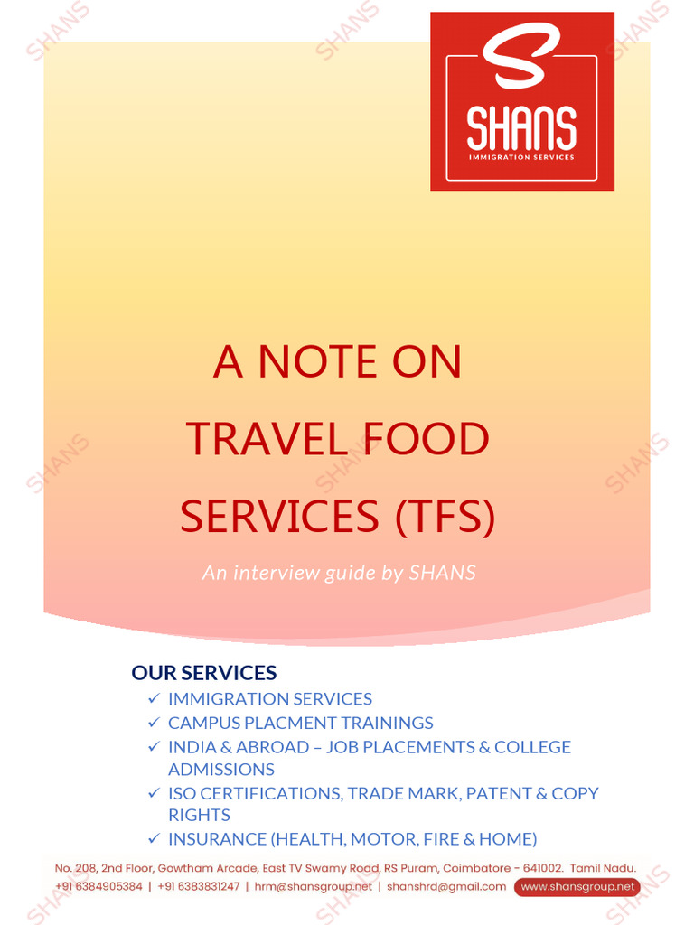 TFS NOTES BY SHANS_watermark | PDF | Indian Cuisine | Restaurants