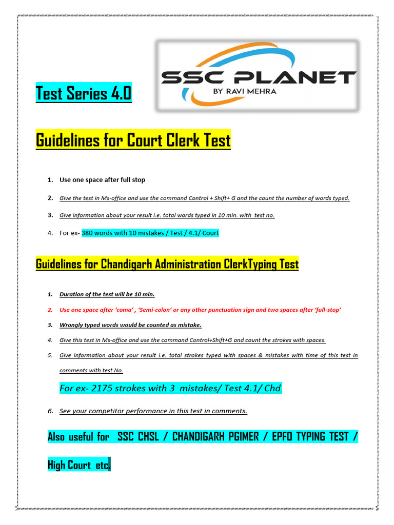 Typing Test Series 4 | PDF | Rohingya People