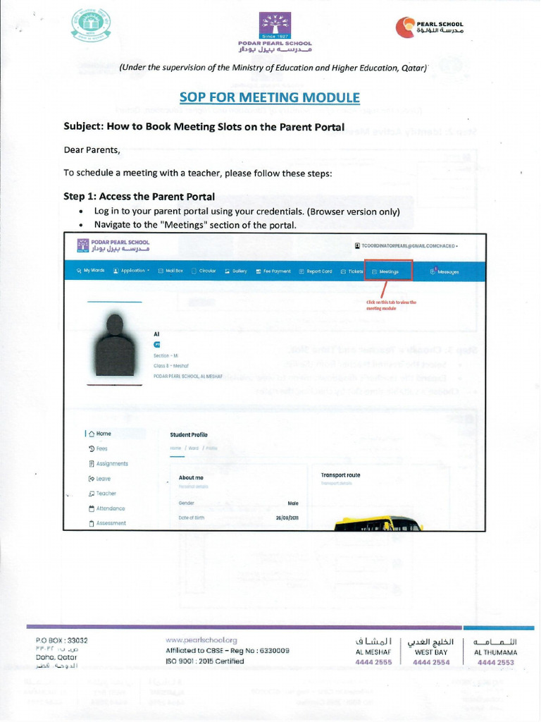 SOP- Meetings Module | PDF