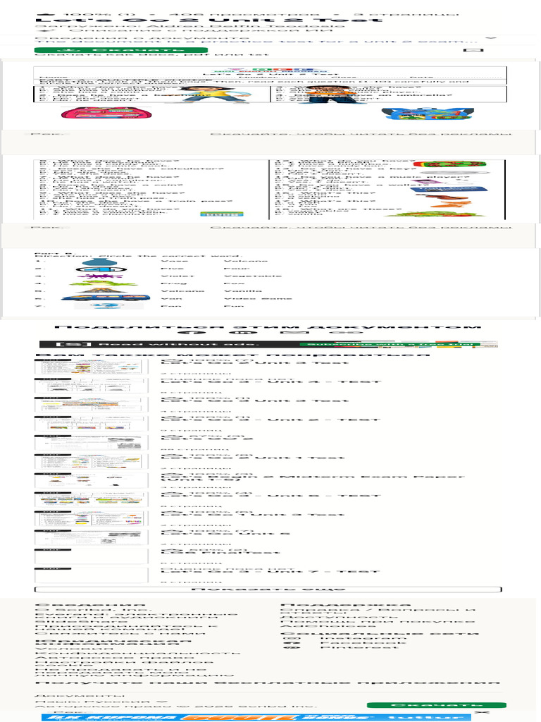 Let's Go 2 Unit 2 Test PDF | PDF