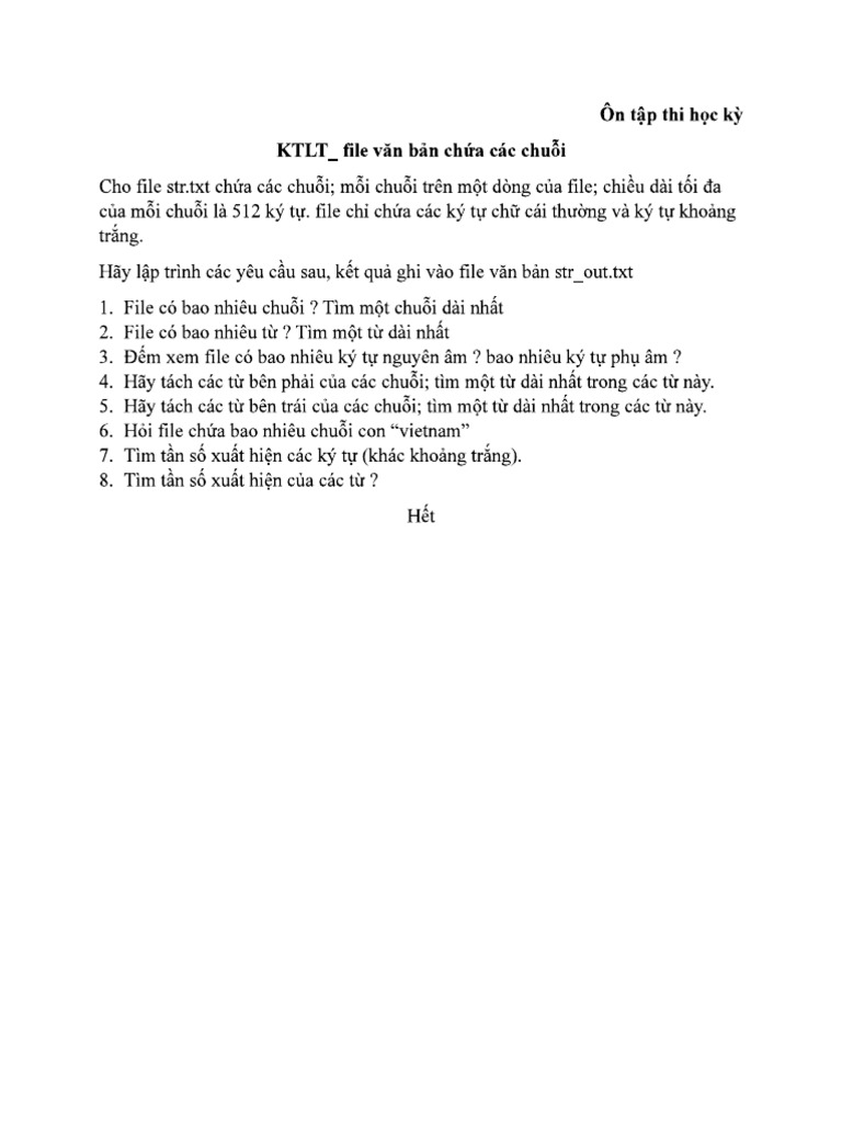 KTLT Ontapchuong4 File String | PDF