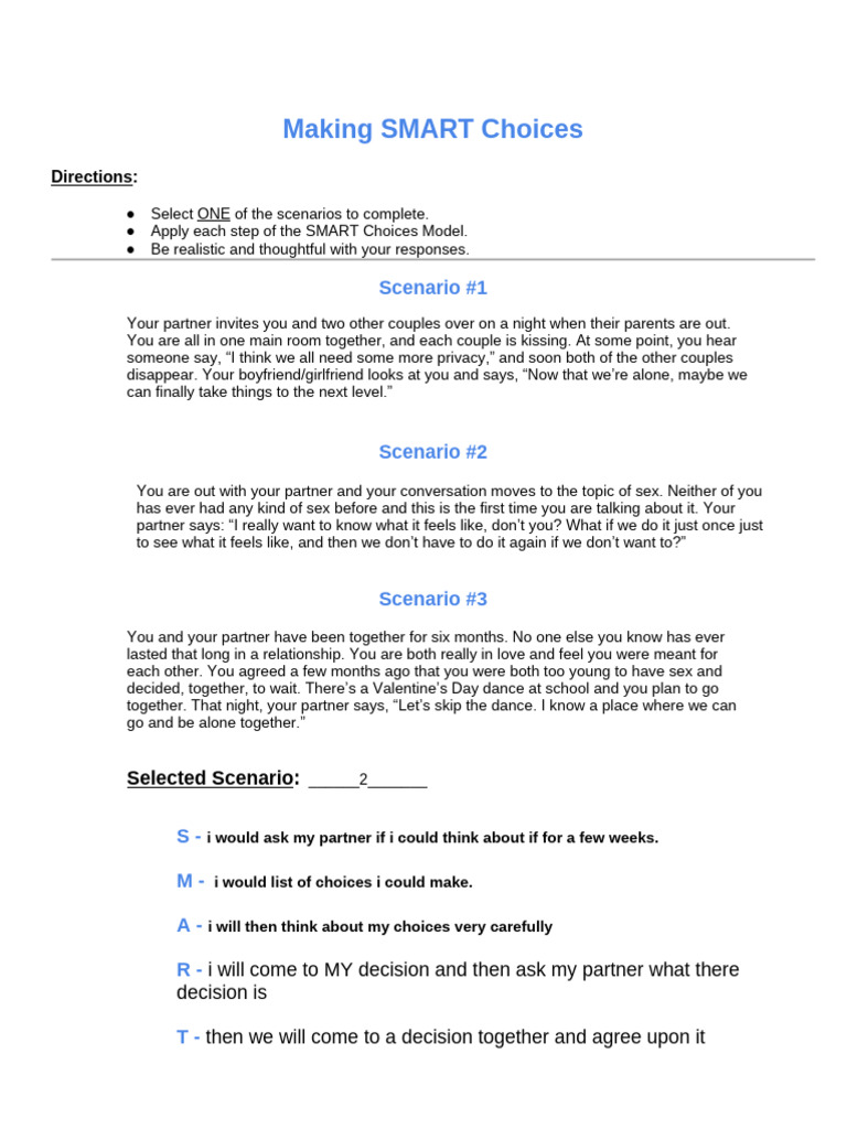 Applying the SMART Choices Model | PDF