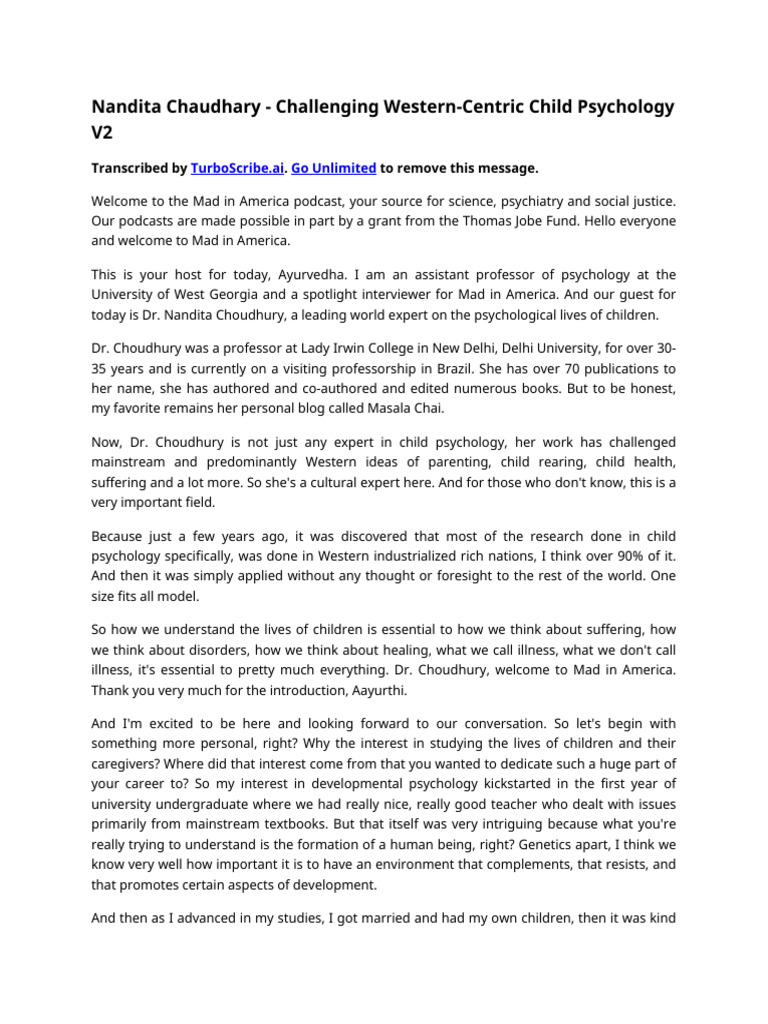 Nandita Chaudhary - Challenging Western-Centric Child Psychology V2 ...
