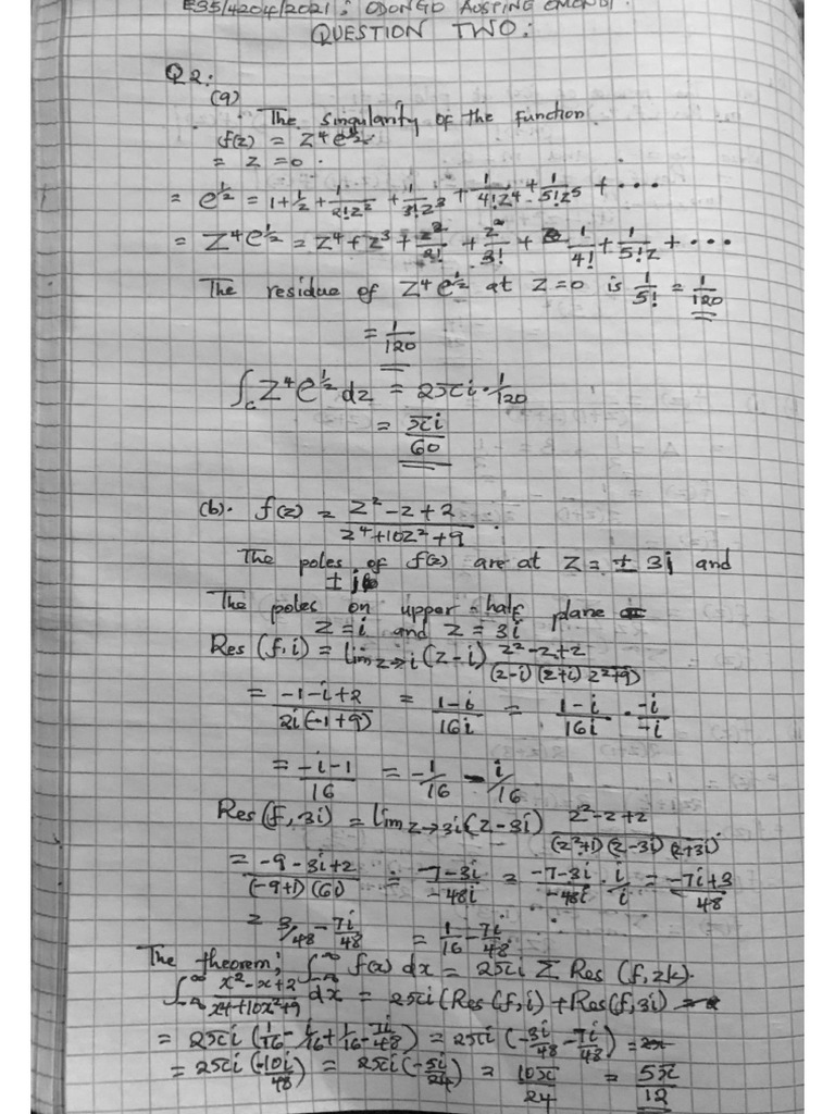 Question Two TMA 408 | PDF